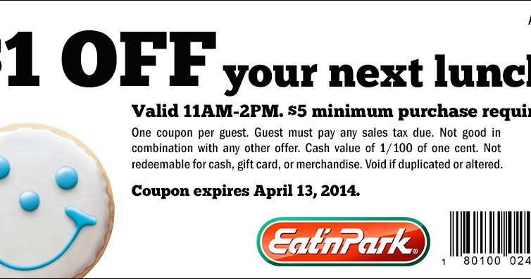 Eat n Park Blog 1 Off Lunch Coupon